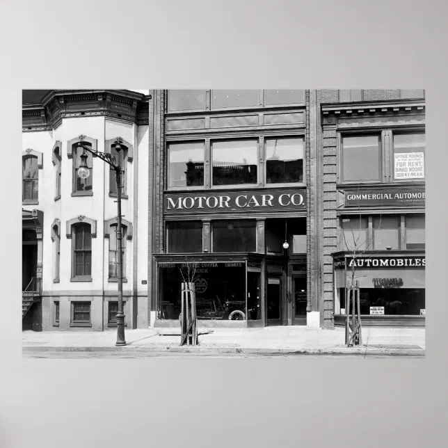 Antique Car Dealership, early 1900s Poster | Zazzle