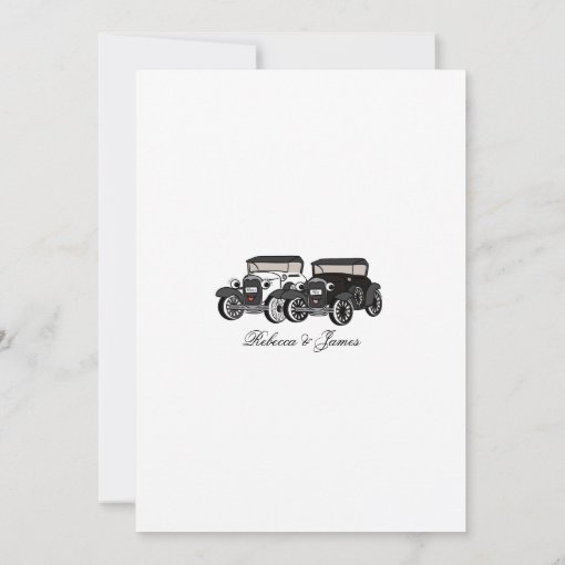 Antique Car Wedding Invitation | Zazzle
