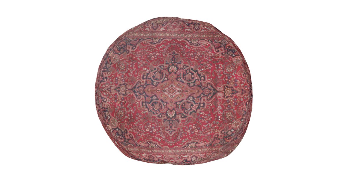 Antique Carpet Pouf | Zazzle