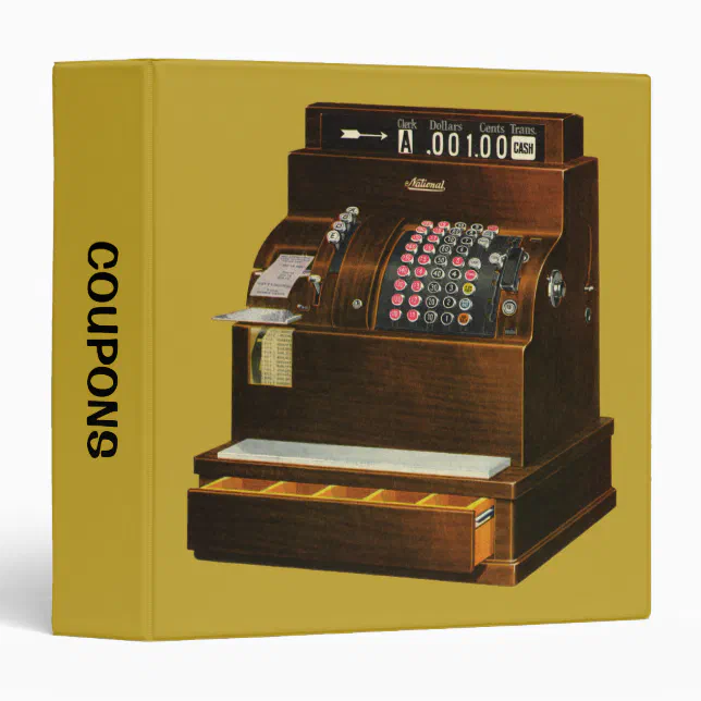 Antique Cash Register, Vintage Retail Business Binder | Zazzle