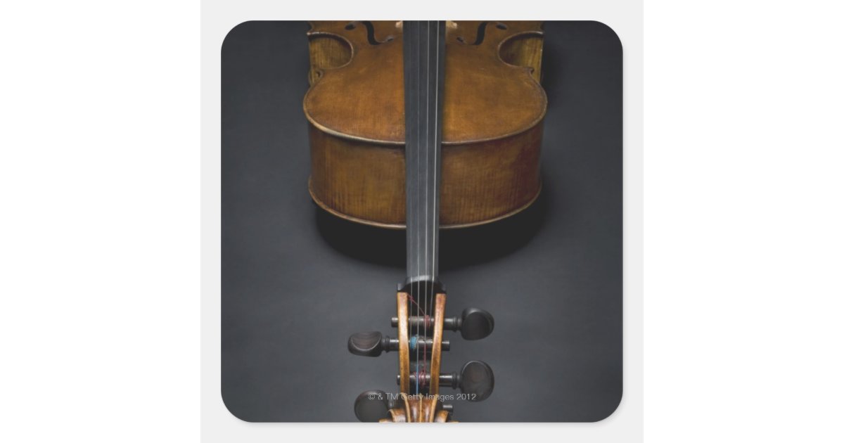 Antique Cello Square Sticker | Zazzle