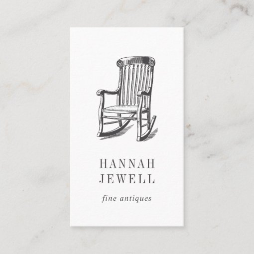 Antique Chair | Vintage Furniture Business Card | Zazzle
