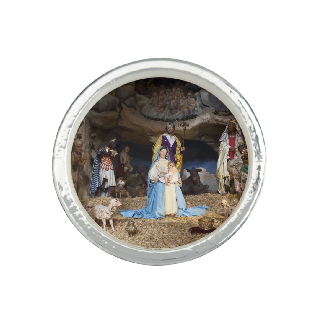 Antique Christmas Nativity Scene Ring | Zazzle