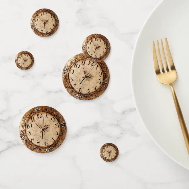 Antique Clock Confetti | Zazzle