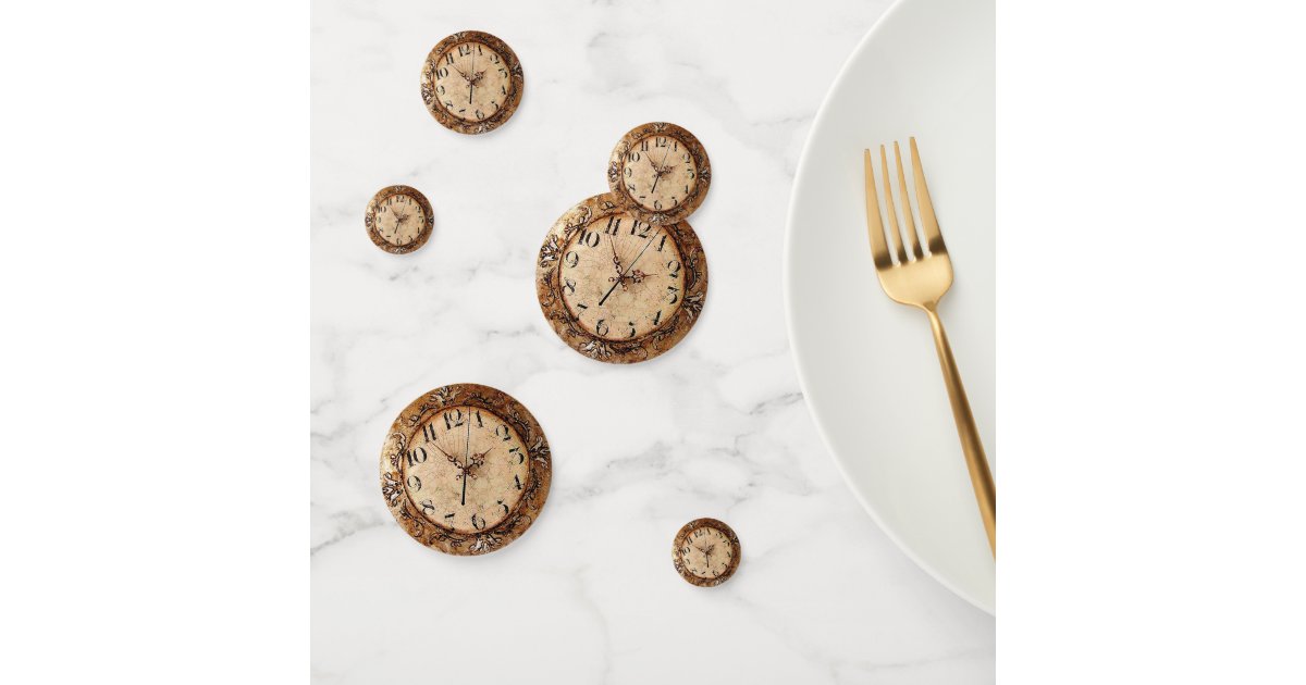 Antique Clock Confetti | Zazzle
