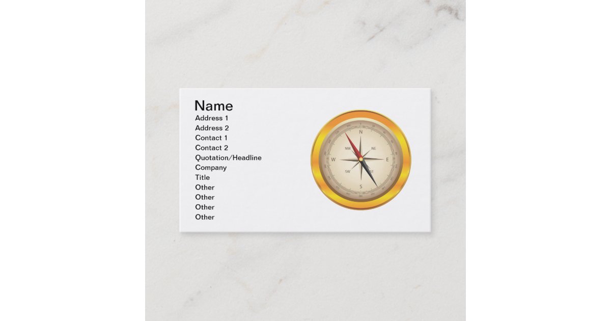 Antique compass business card | Zazzle