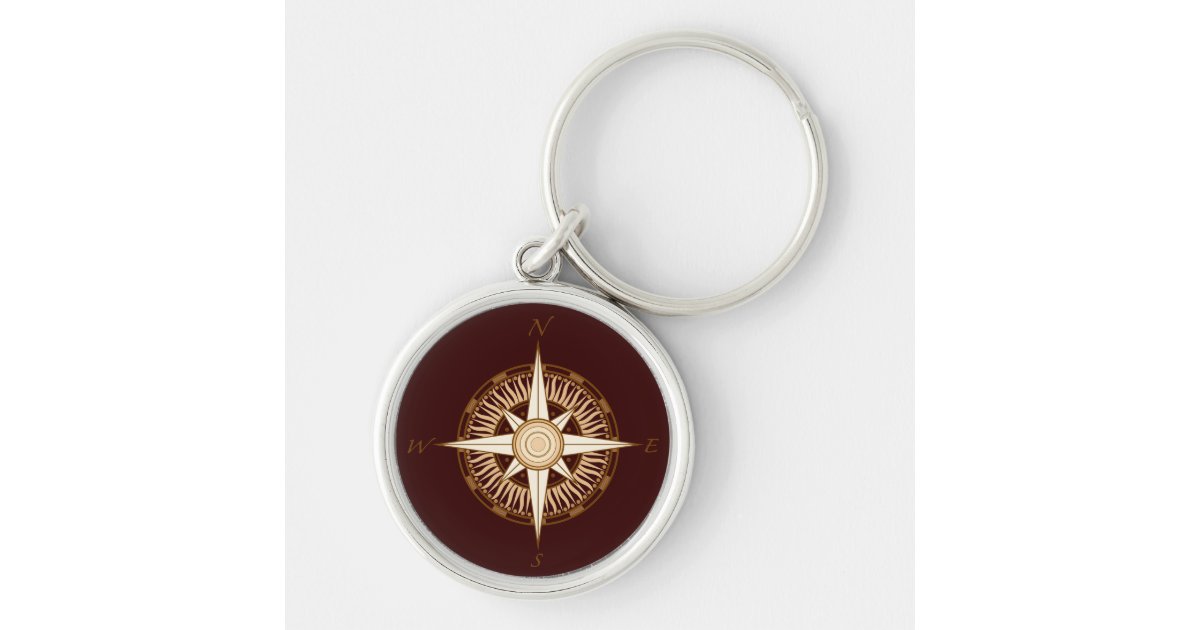 Antique Compass Keychain | Zazzle