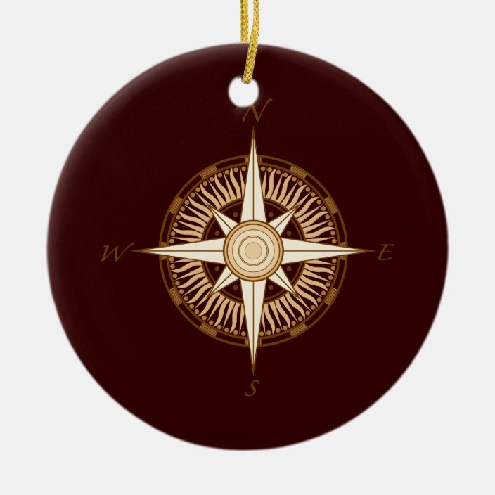 Antique Compass Rose Christmas Ornament | Zazzle.com
