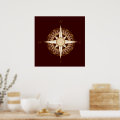 Antique Compass Rose Poster | Zazzle