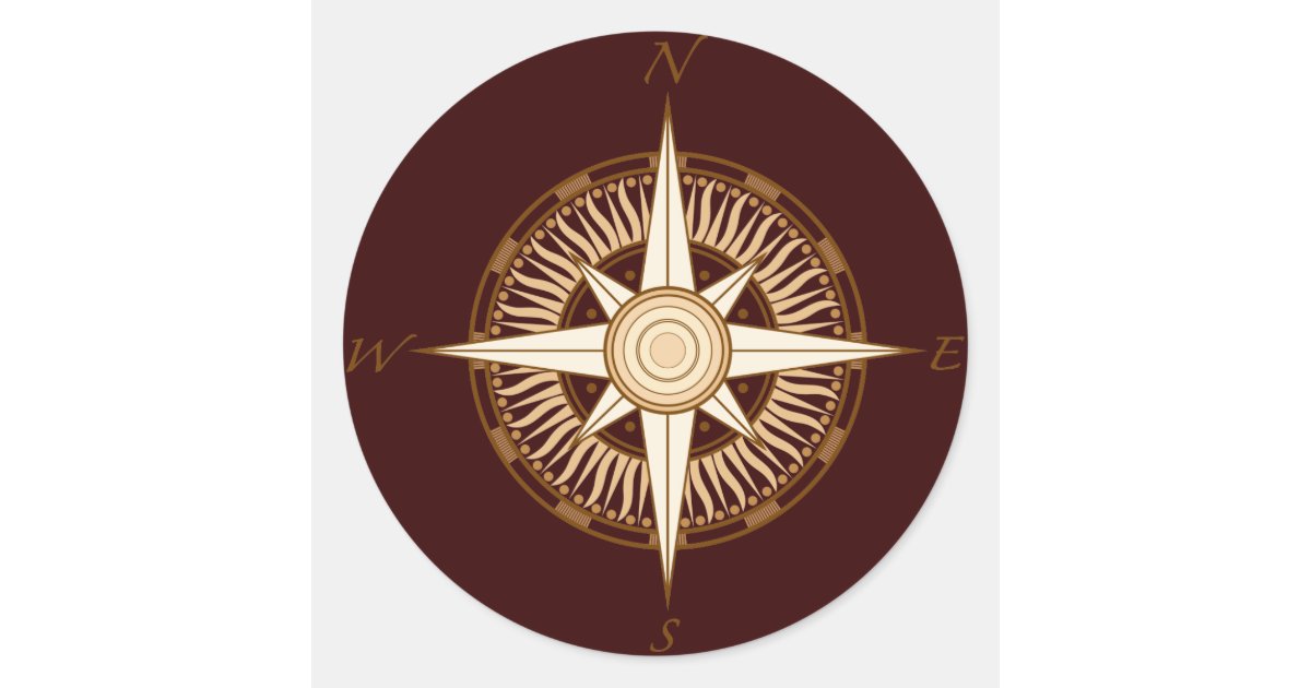 Antique Compass Sticker | Zazzle