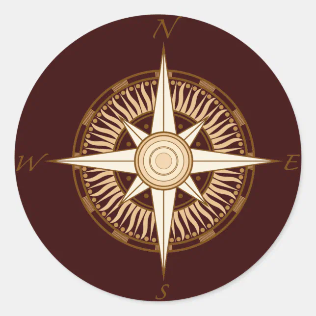 Antique Compass Sticker | Zazzle