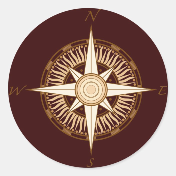 Antique Compass Sticker | Zazzle.com