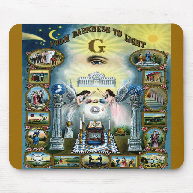 Antique Craft Freemasonry Masonic Hazen Mouse Pad | Zazzle