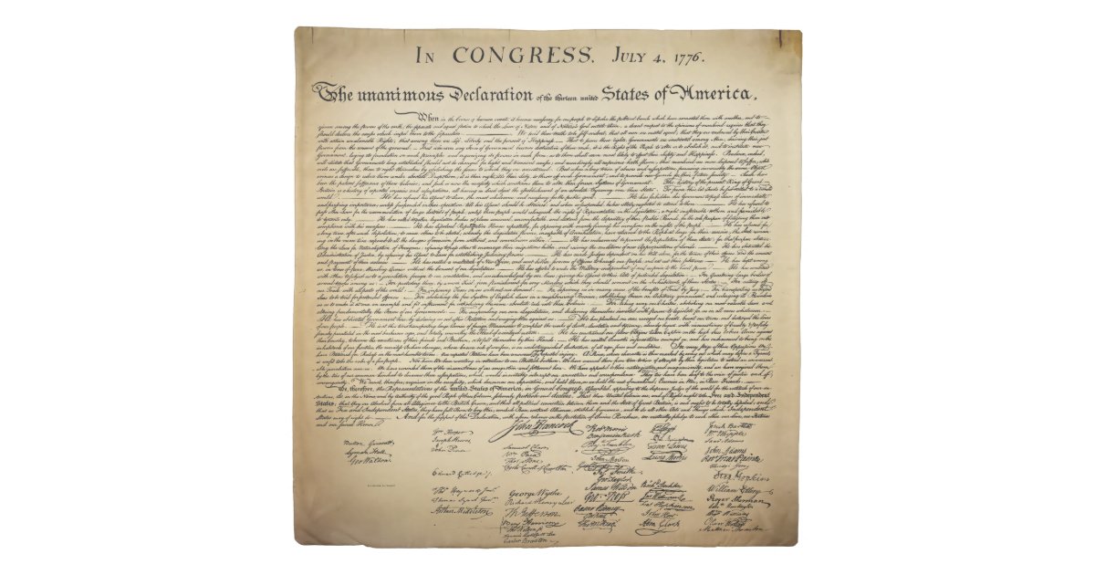 Antique Declaration of Independence Duvet Cover | Zazzle