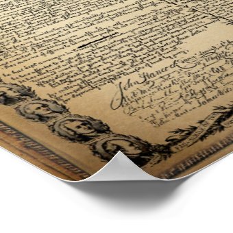 Antique Declaration of Independence Poster | Zazzle
