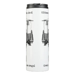 Antique Drawing Circular Sock Knitting Machine Thermal Tumbler | Zazzle