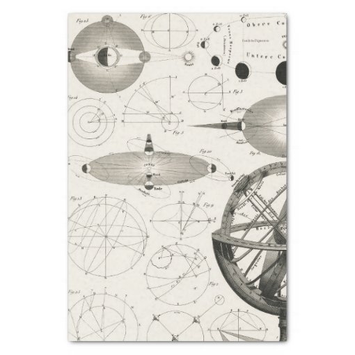 Antique Drawing of Astrological Spheres Decoupage Tissue Paper | Zazzle