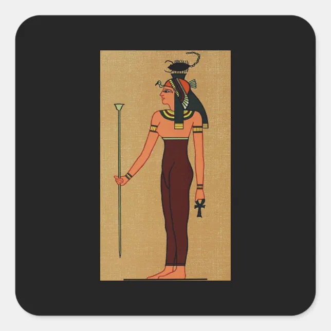 Antique Egyptian Goddess Serqet Square Sticker | Zazzle