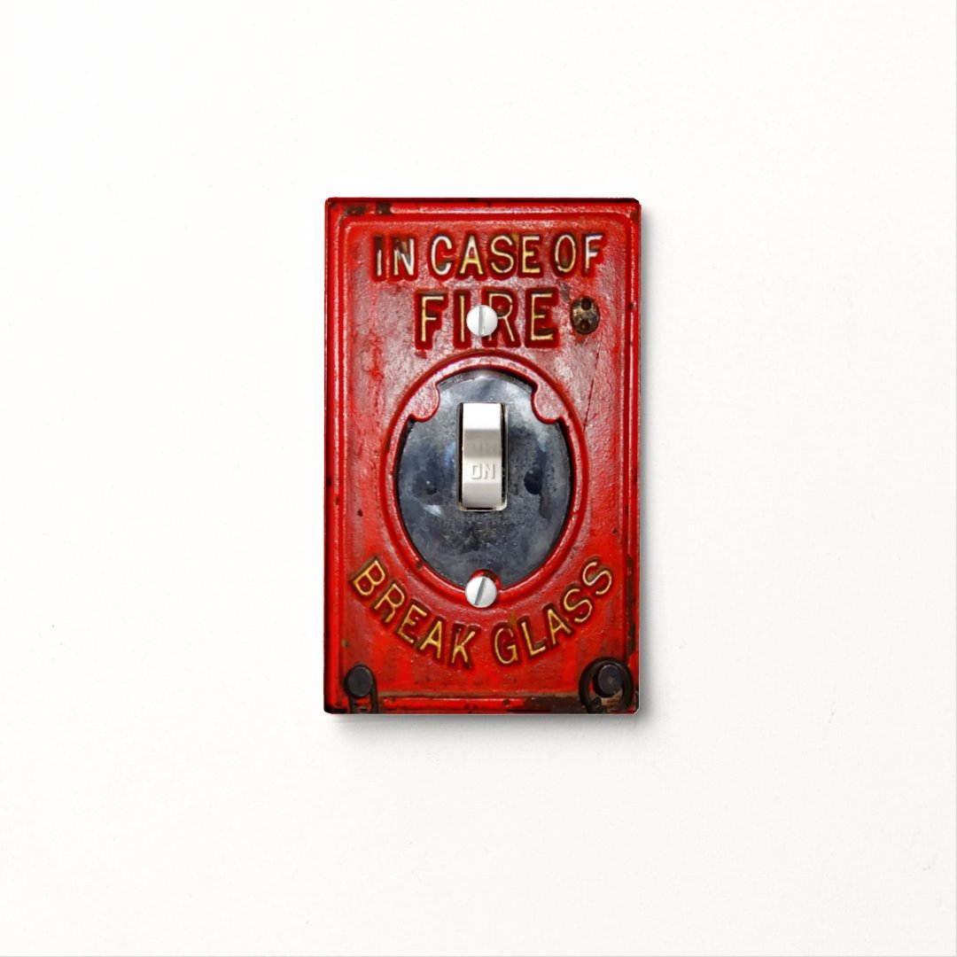 Antique Fire Alarm Switch plate Cover, Hot Gift! | Zazzle