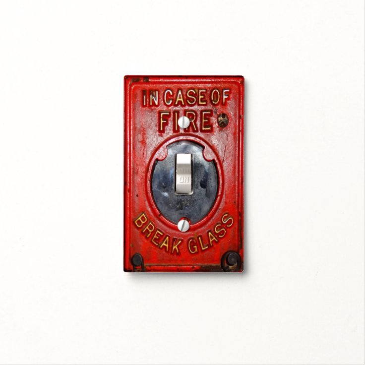 Antique Fire Alarm Switch plate Cover, Hot Gift! | Zazzle