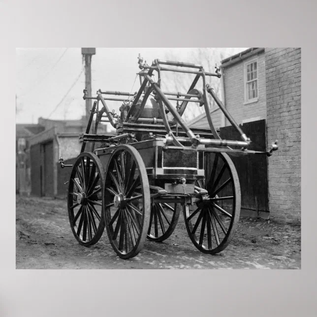 Antique Fire Engine, 1920s Poster | Zazzle