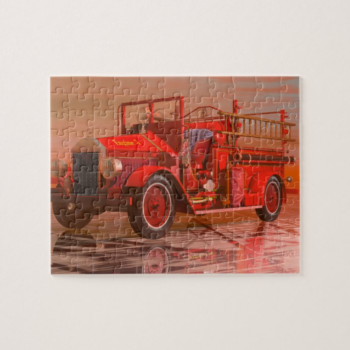 Antique Fire Engine jigsaw puzzle | Zazzle.com