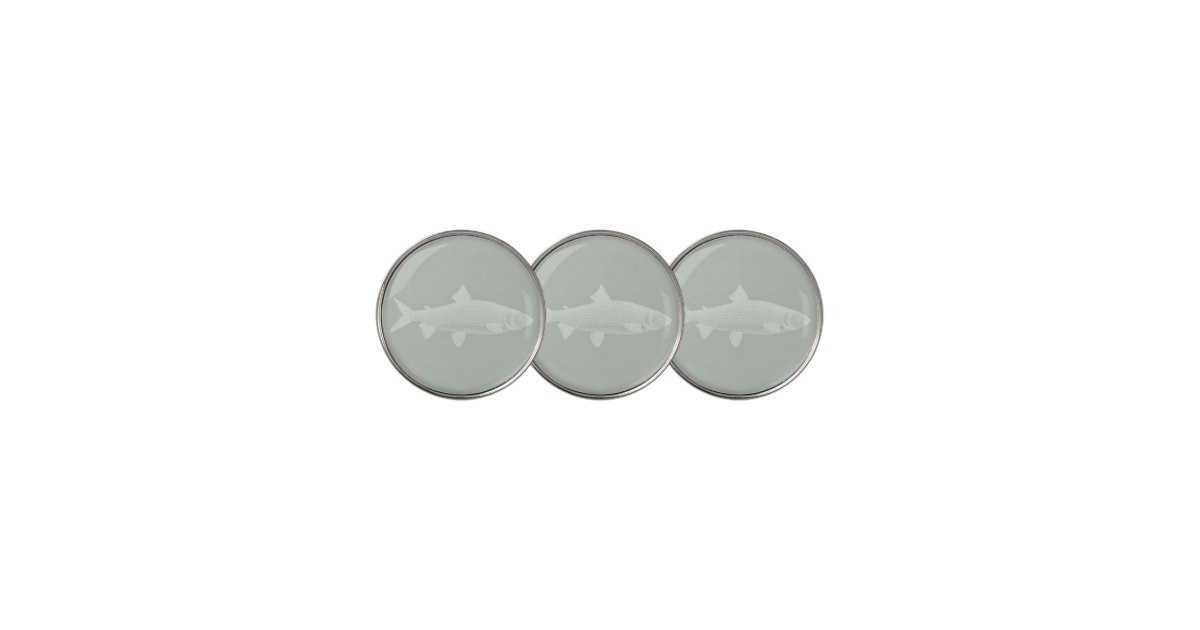 Antique Fish Illustration CUSTOM COLOR Golf Ball Marker | Zazzle