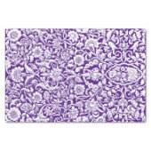 Antique Floral Decoupage white on indigo Tissue Paper | Zazzle