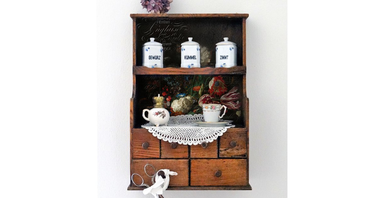 Antique Floral & French Script Decoupage Tissue Paper | Zazzle