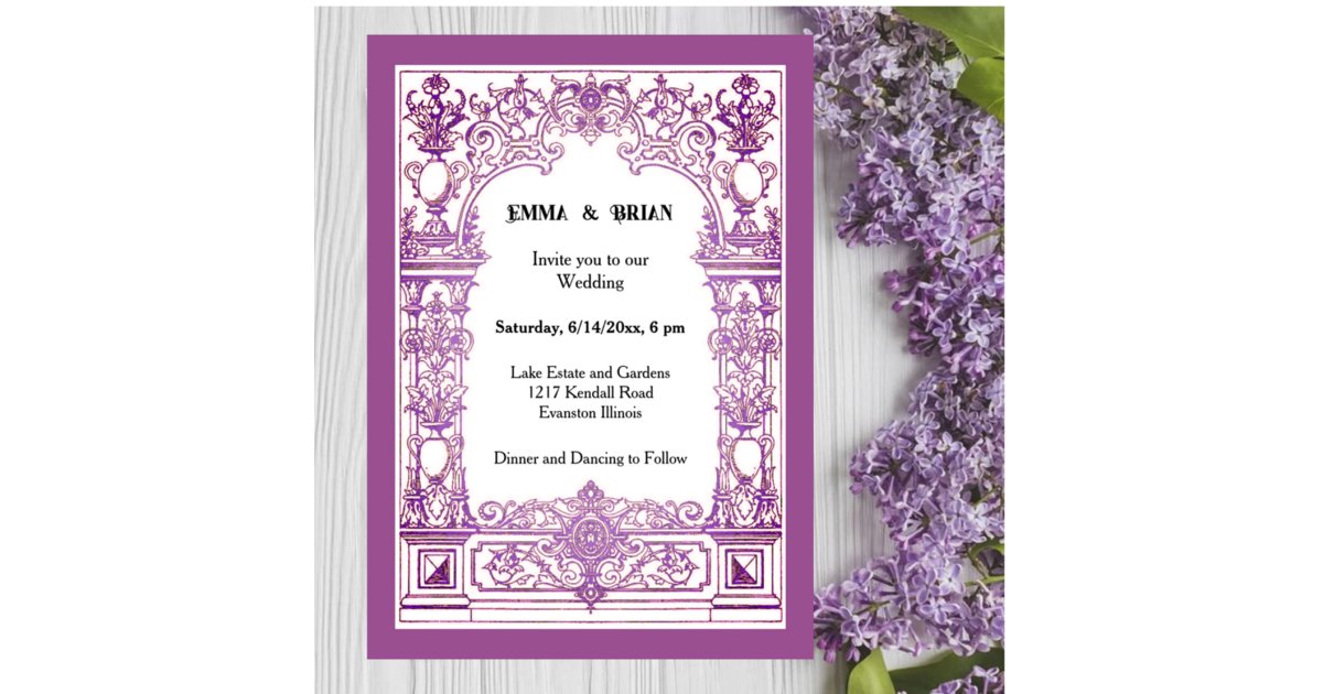 Antique frame Invitation | Zazzle