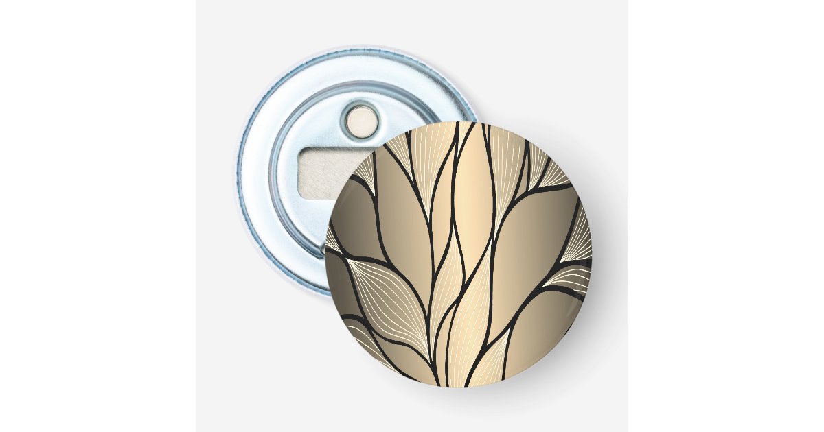 Antique Gold Creative Leave Pattern Bottle Opener | Zazzle