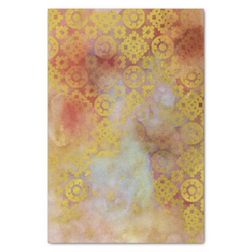 Antique Gold Distressed Moroccan Pattern Decoupage Tissue Paper | Zazzle