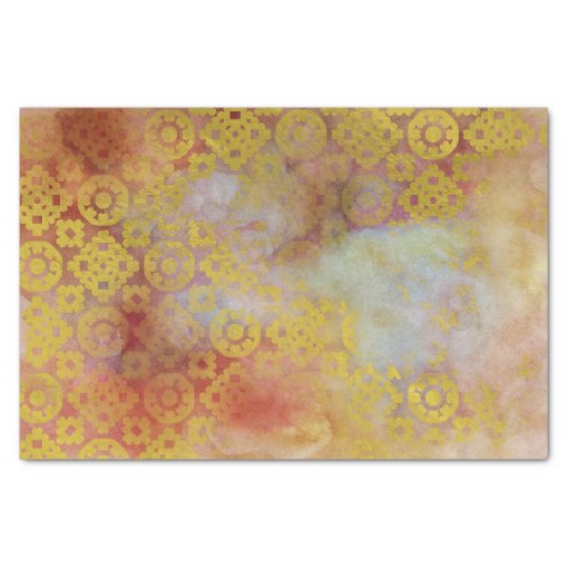 Antique Gold Distressed Moroccan Pattern Decoupage Tissue Paper | Zazzle