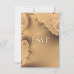 Antique Gold RSVP with Menu Choice | Zazzle