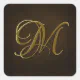 Antique Gold Script Monogram Personalized Seal | Zazzle