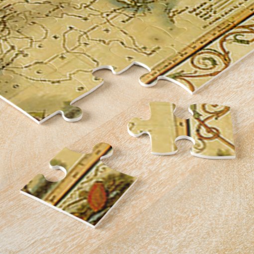 Antique Historical Old World Atlas Map Continents Jigsaw Puzzle | Zazzle