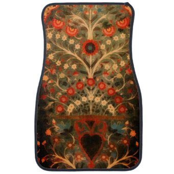 Antique Indian textile design Car Floor Mat | Zazzle