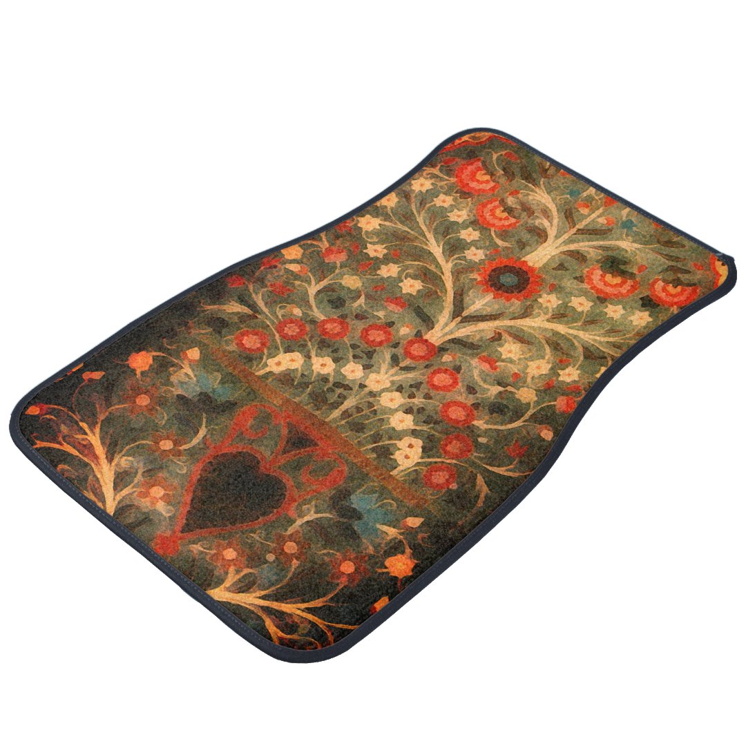 Antique Indian textile design Car Floor Mat | Zazzle