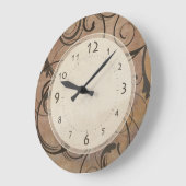 Antique Italian Elegant Swirls Tuscany Brown Large Clock | Zazzle