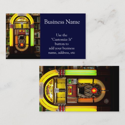 Antique Jukebox Business Card | Zazzle