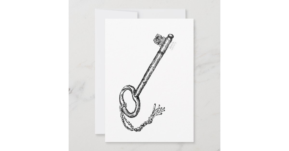 Antique Key Invitation | Zazzle