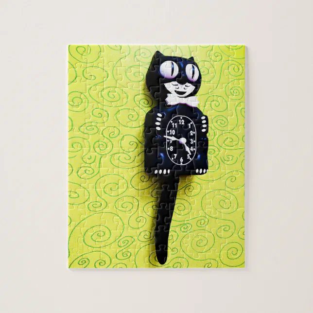 Antique kit Cat Clock Puzzle | Zazzle