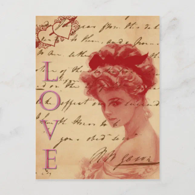 Antique Love Letter Post Card | Zazzle