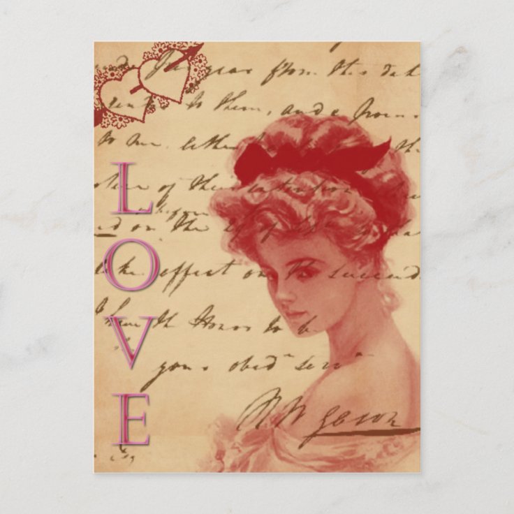 Antique Love Letter Post Card | Zazzle