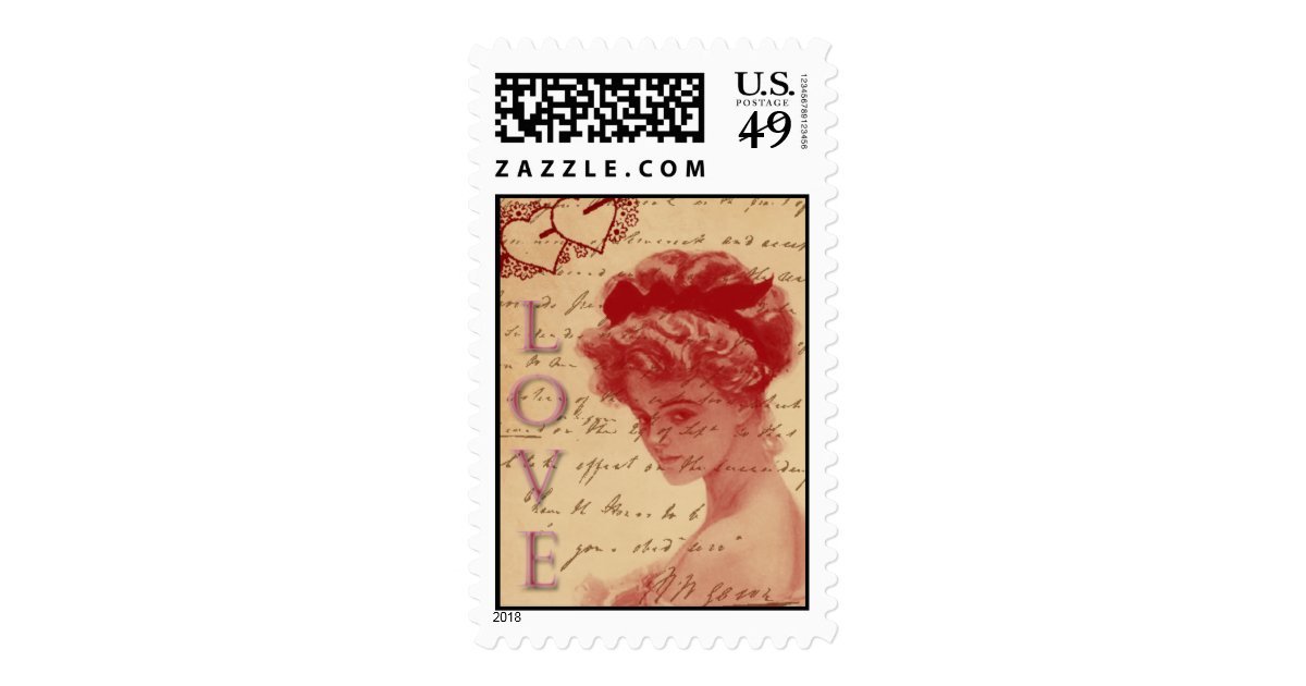 Antique Love Letter Stamp | Zazzle