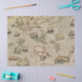 Antique Map and Sea Creatures Decoupage Tissue Paper | Zazzle