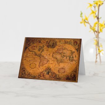 ANTIQUE MAP Greeting Cards | Zazzle