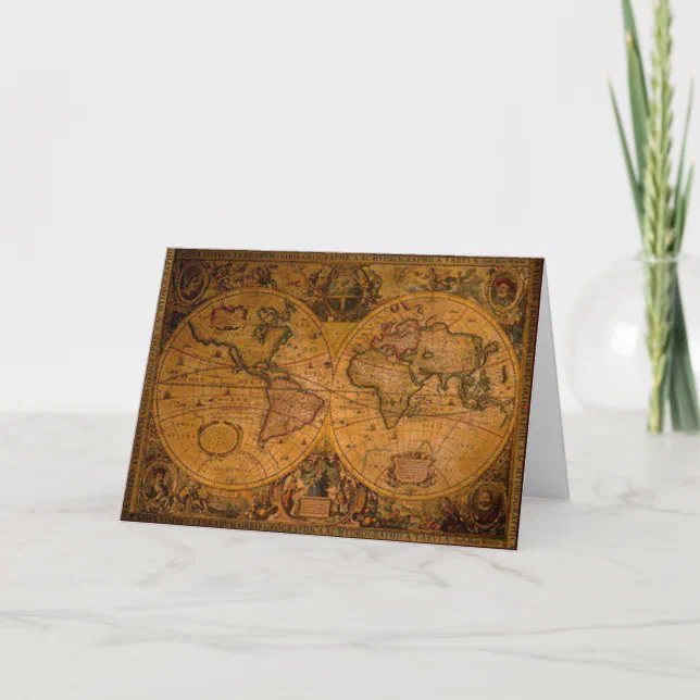 ANTIQUE MAP Greeting Cards | Zazzle