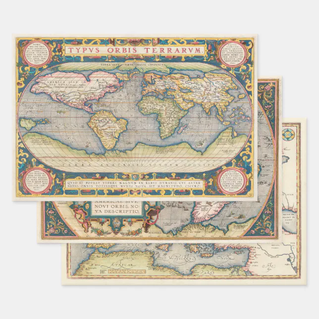Antique Map Heavy Weight Decoupage Wrapping Paper | Zazzle