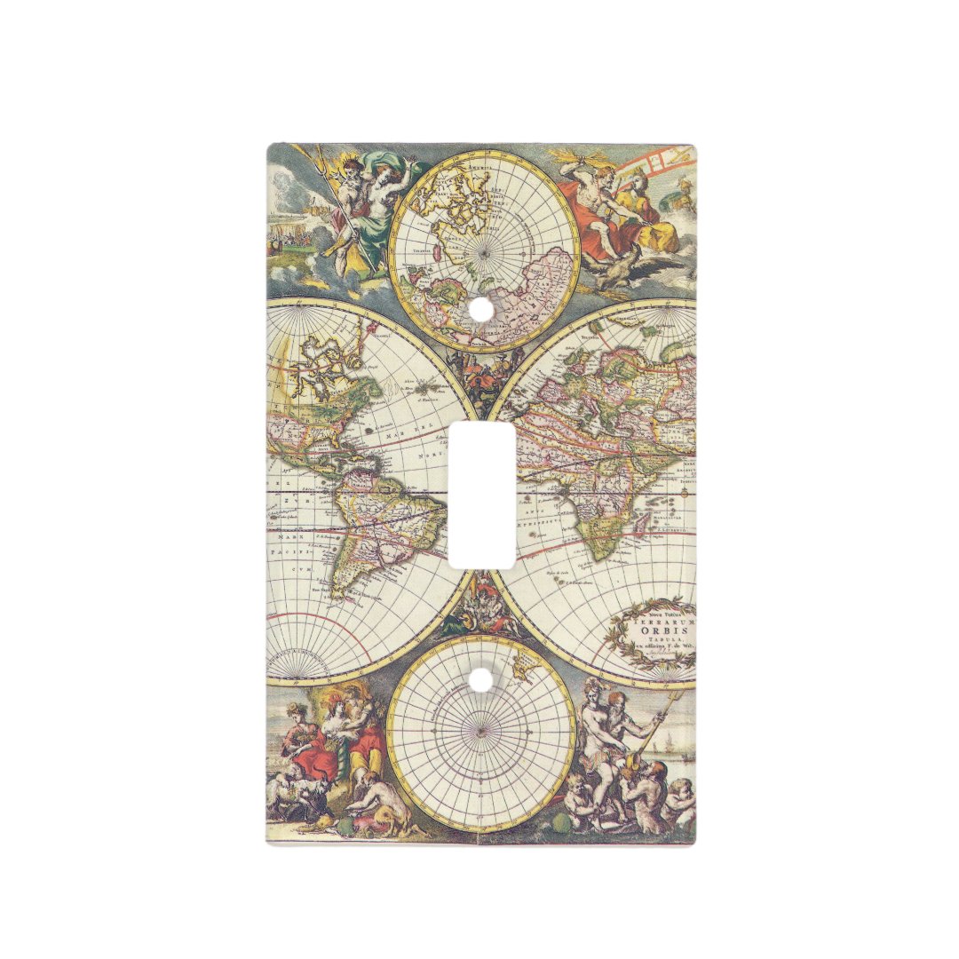 Antique Map Light Switch Cover | Zazzle